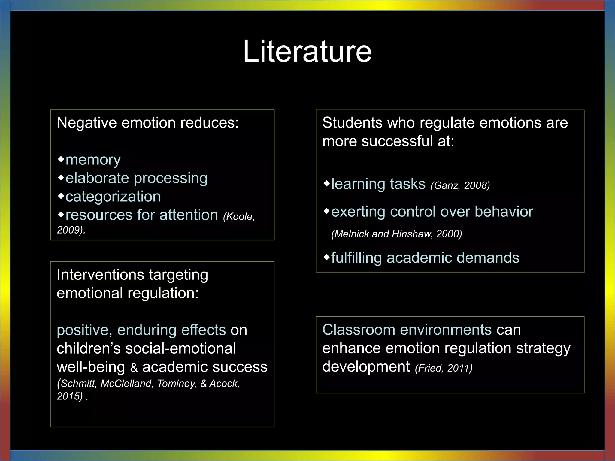 In the Zone: Emotion Regulation in the Classroom | PPTX