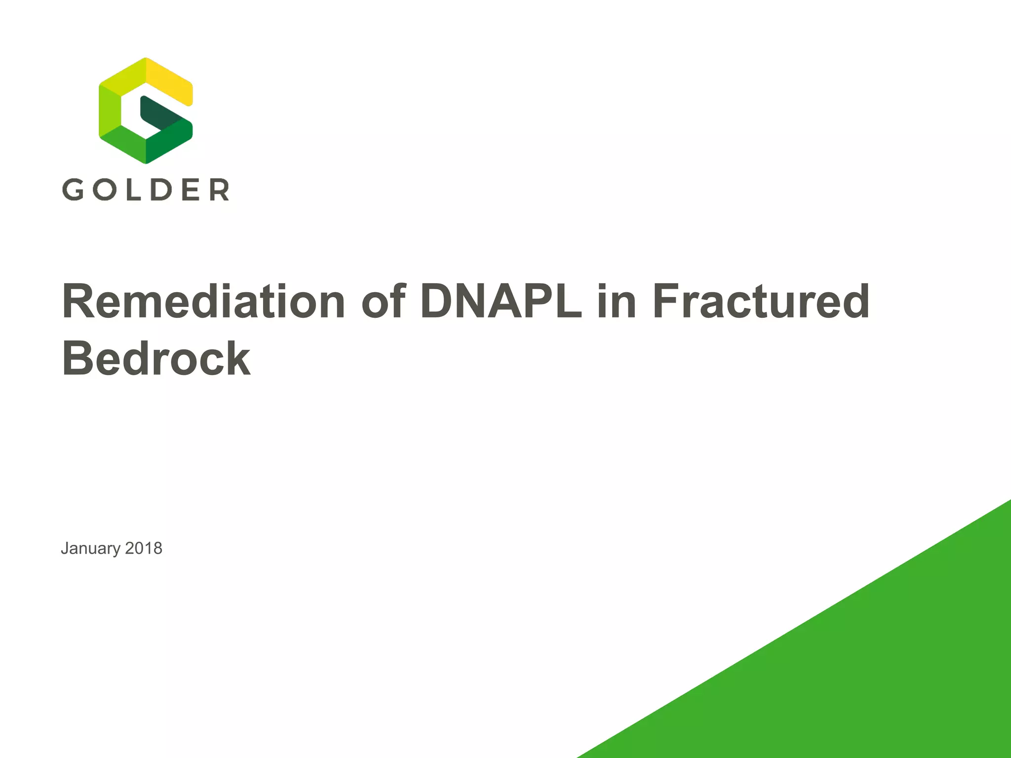 Remediation of DNAPL in fractured bedrock | PDF