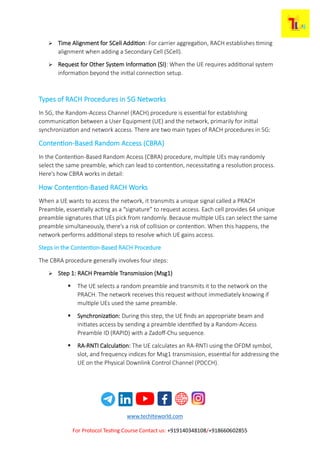 Random Access Channel in 5G-NR | TechLTE World | PDF