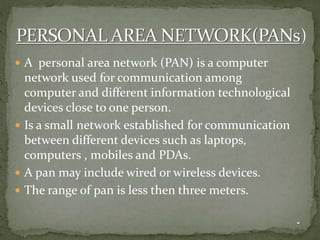PPT ON COMPUTER NETWORK AND IT'S TYPES. | PPTX