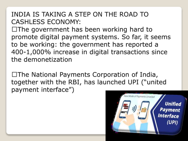 Indian cashless transaction ppt | PPTX