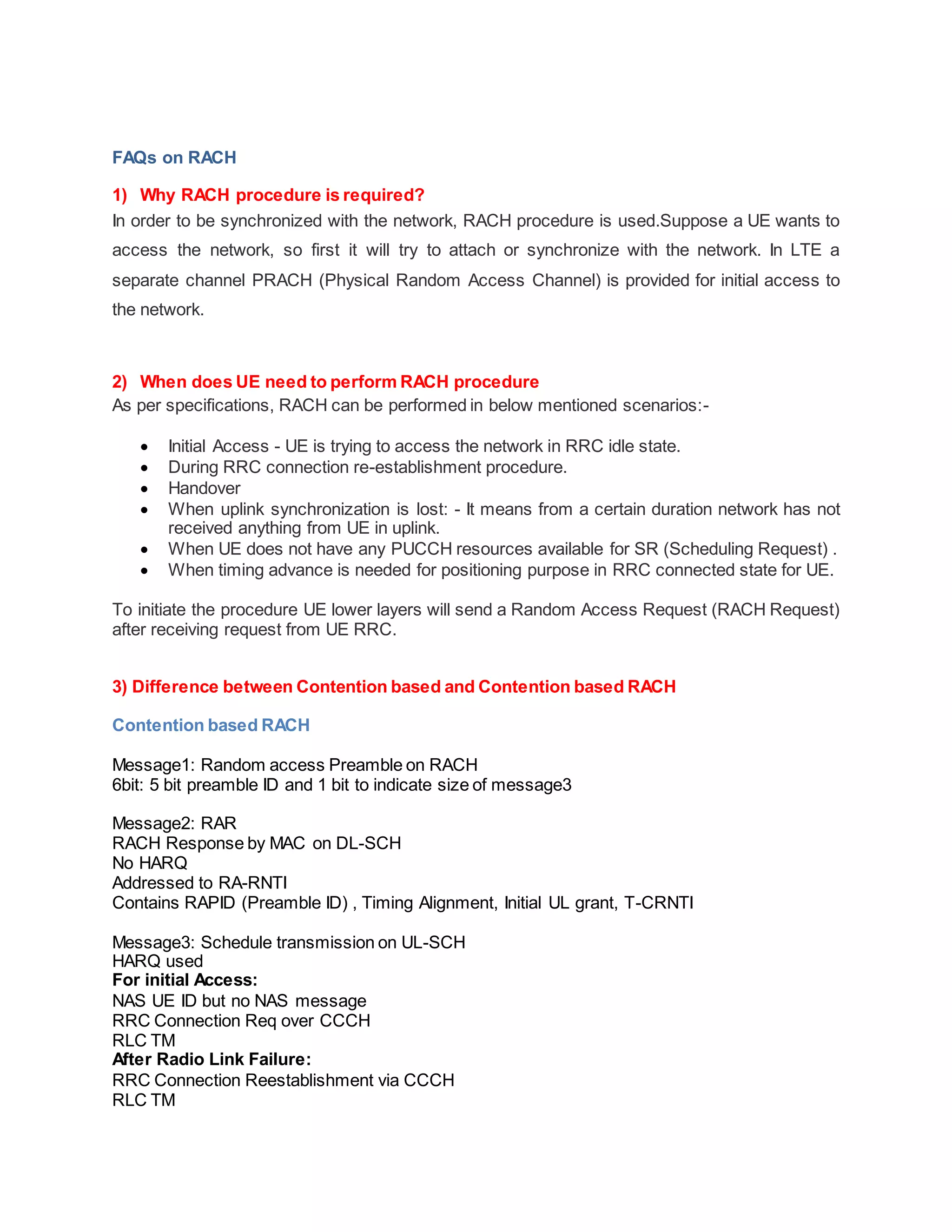 Rach Procedure In Lte Pdf
