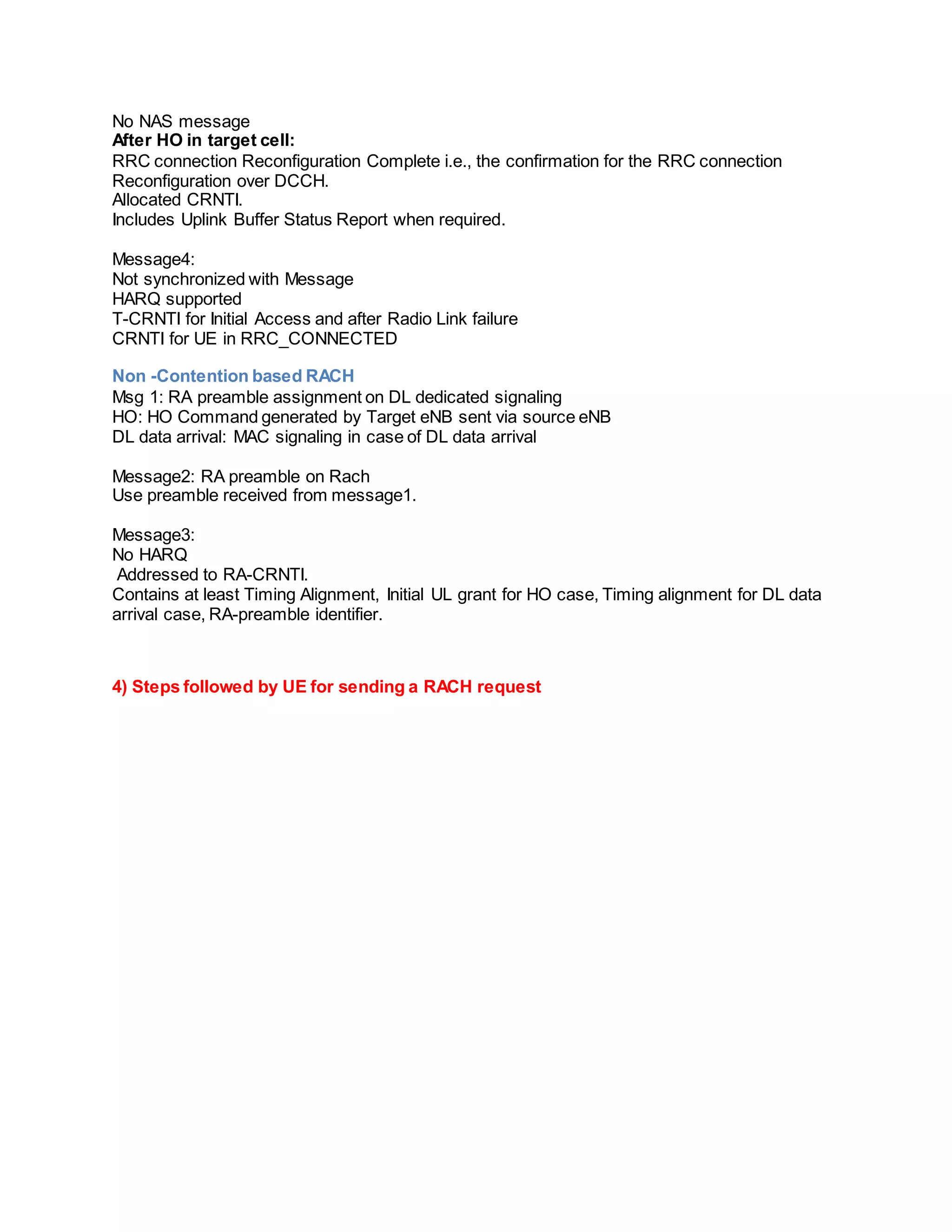 Rach procedure in lte | DOCX