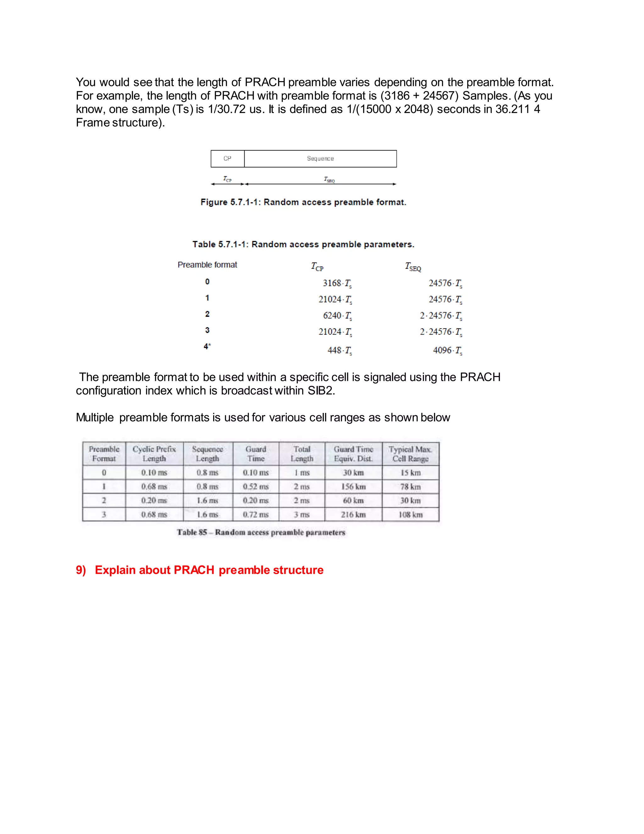 Rach procedure in lte | DOCX