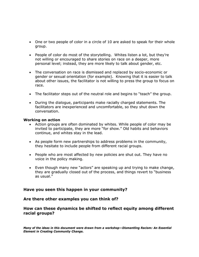 Racial Dynamics to Watch For | PDF