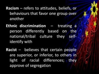Racial and Ethical Discrimination | PPT