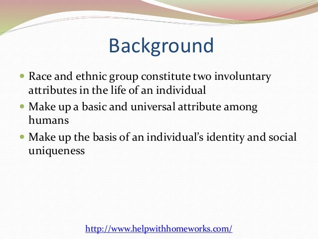Racial and ethnic differences