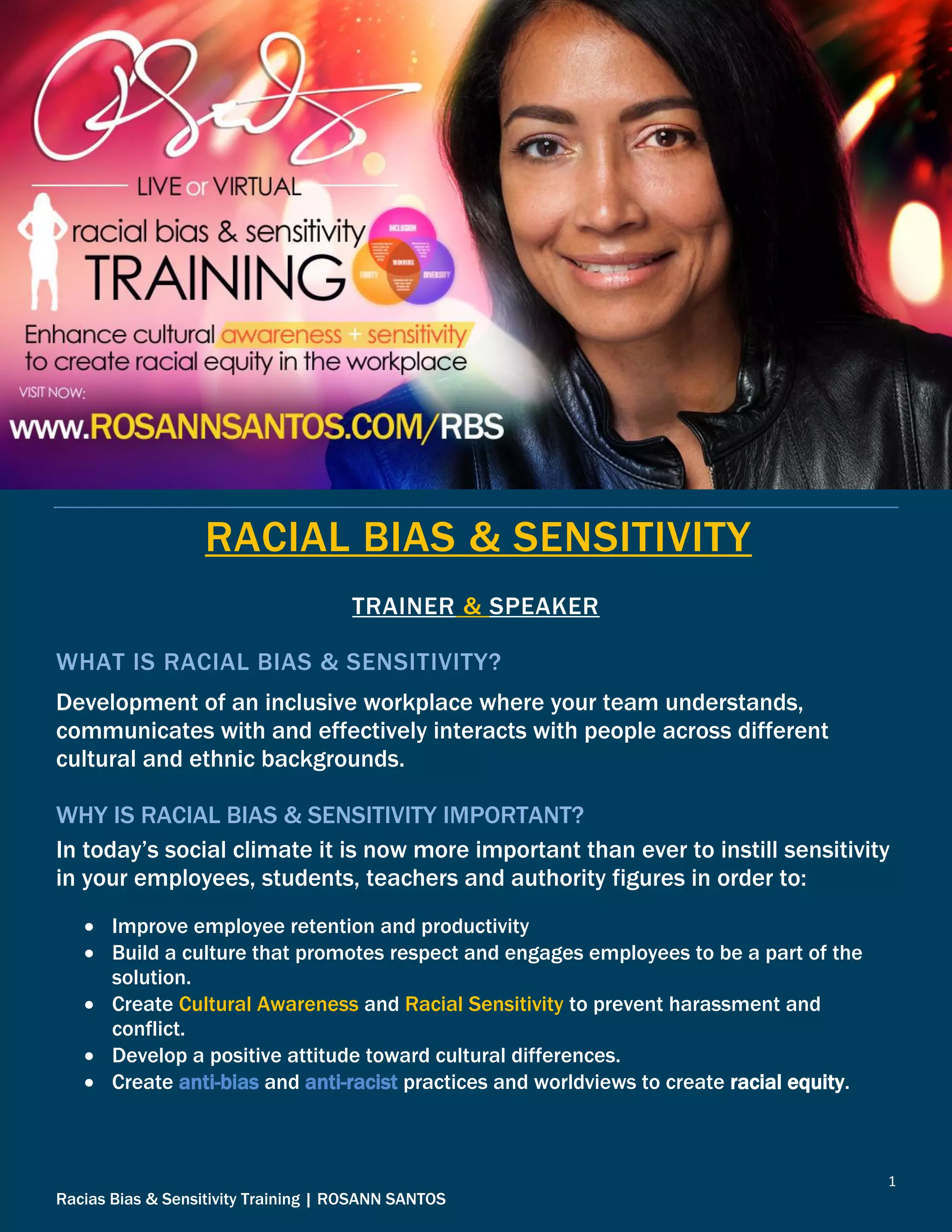 Racial Bias & Sensitivity Training to Promote Racial Equity | PDF
