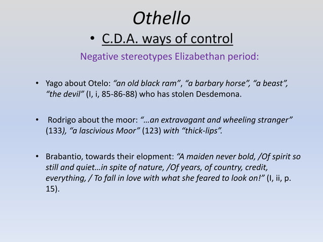 Racial discourse blackamoors, othello and elizabeth i | PPTX