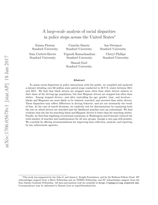 A large-scale analysis of racial disparities in police stops across the ...