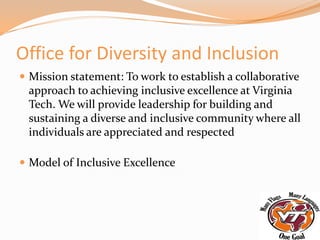 Racial Diversity at Virginia Tech | PPTX