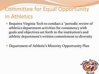 Racial Diversity at Virginia Tech | PPTX