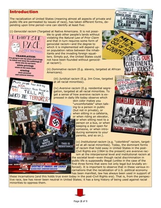 A Timeline of the Racialization of United States | PDF