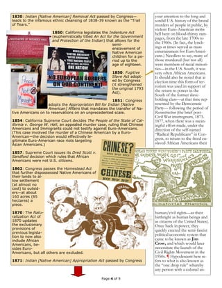 A Timeline of the Racialization of United States | PDF