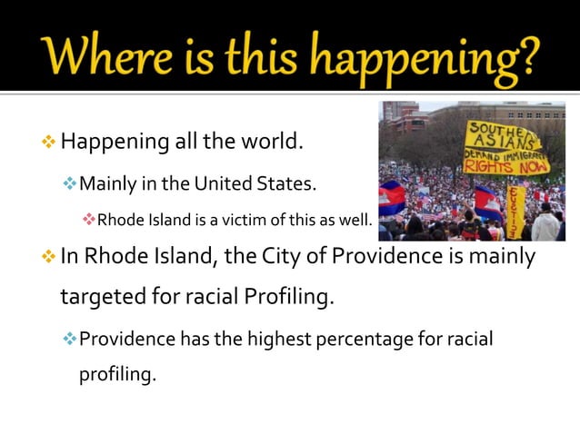 Racial profiling presentation | PPTX | Crime & Harmful Acts to Individuals, Society & Human ...