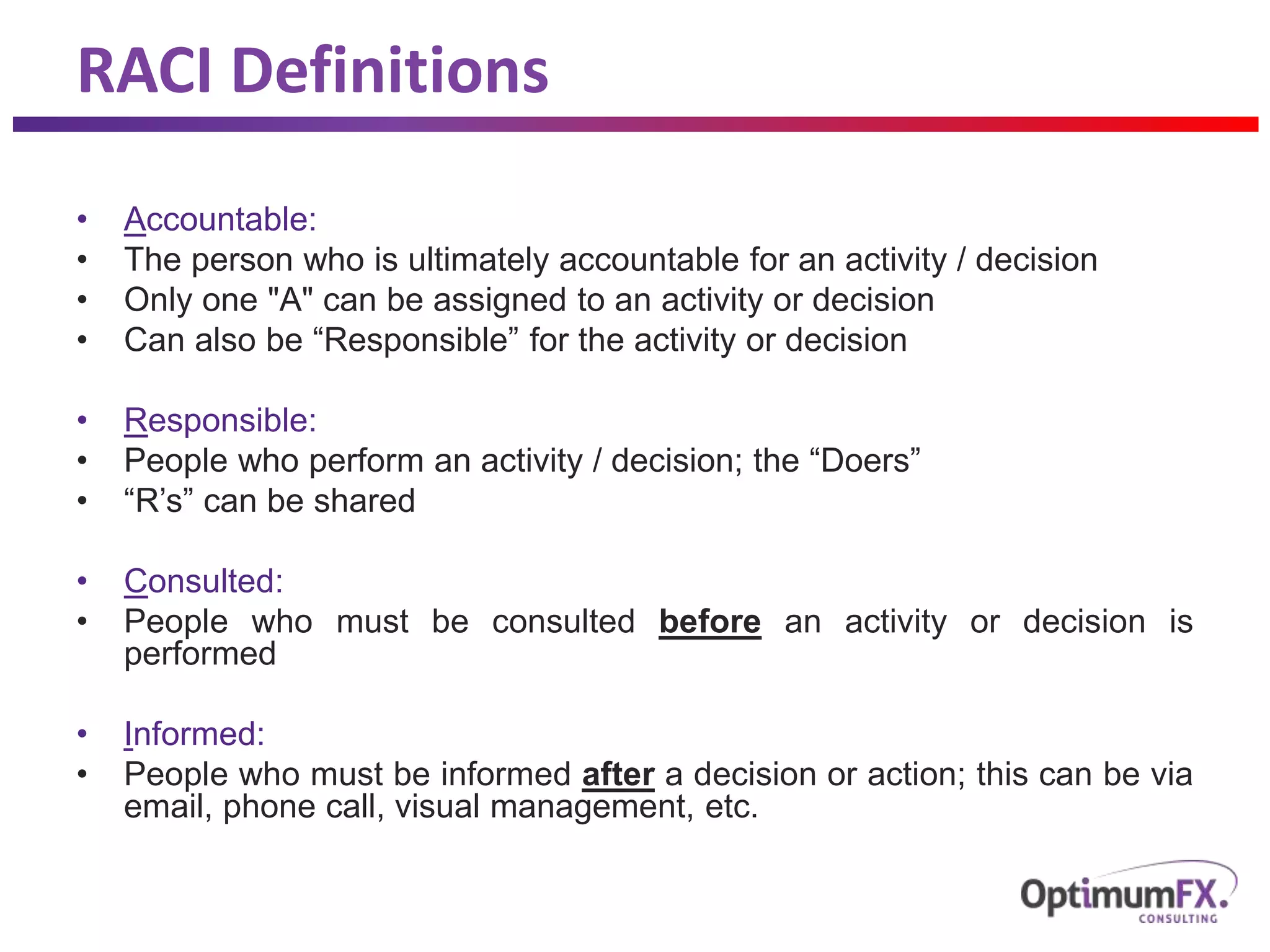 RACI Methodology | PPTX