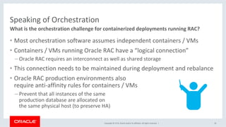 Virtualized Oracle Real Application Clusters (RAC) - Containers and VMs ...