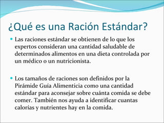 Ración estándar | PPT