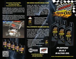 Champion Racing Oil Brochure | PDF | Auto Racing | Sports