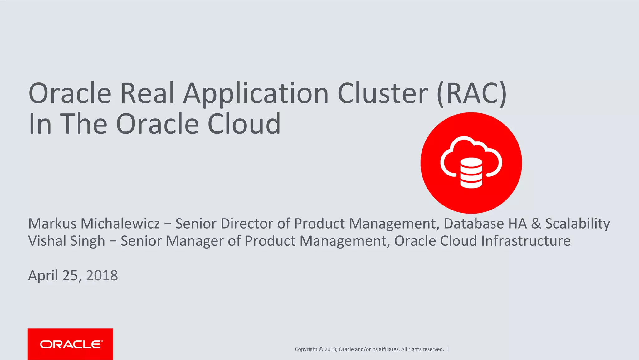 Oracle RAC in the Oracle Cloud | PDF