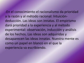 Racionalismo y empirismo [autoguardado] | PPTX