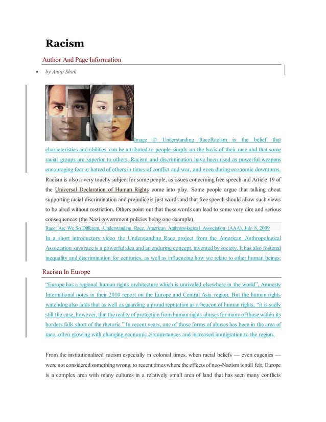 Racism | PDF