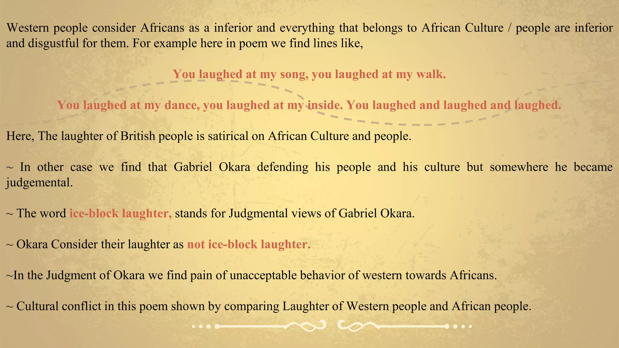 Racism in You Laughed and Laughed and Laughed poem by Okara.pptx