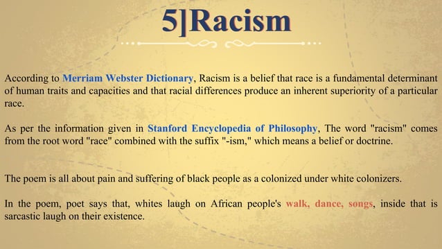 Racism in You Laughed and Laughed and Laughed poem by Okara.pptx