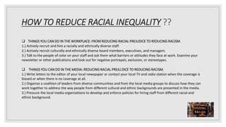 Racism or racial inequality : How to Reduce ?? | PPT