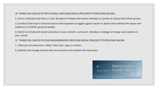Racism or racial inequality : How to Reduce ?? | PPT