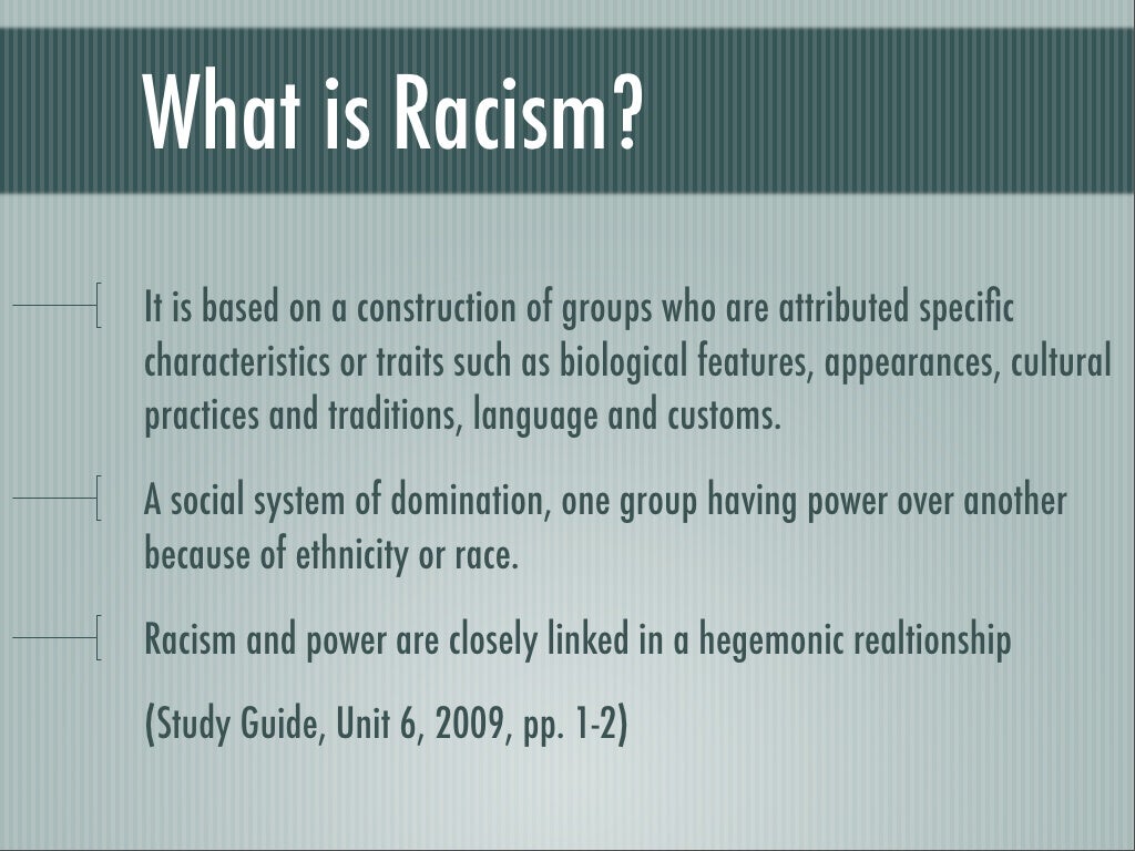Racism Slideshow A3 2