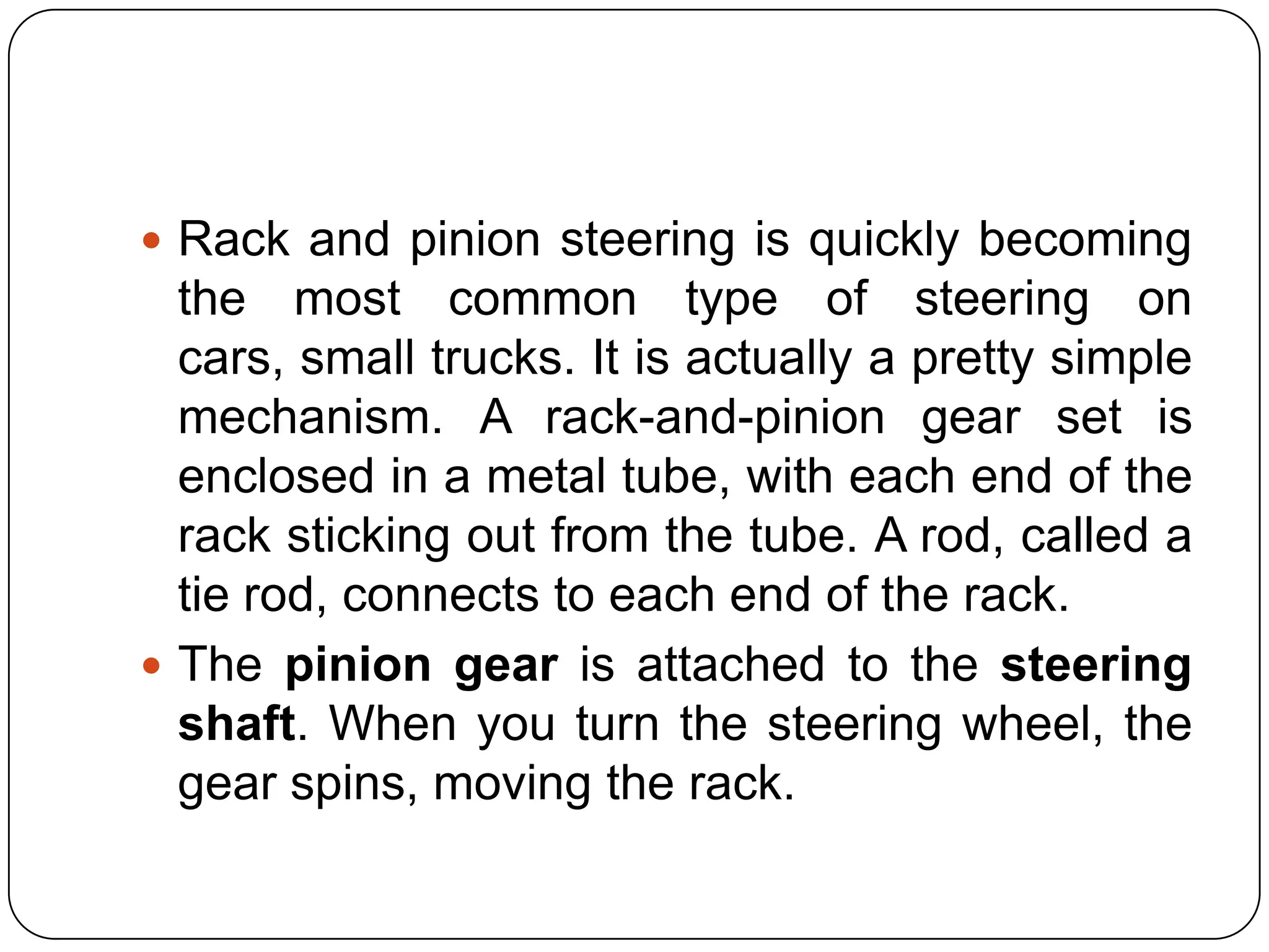 Rack and pinion | PPTX