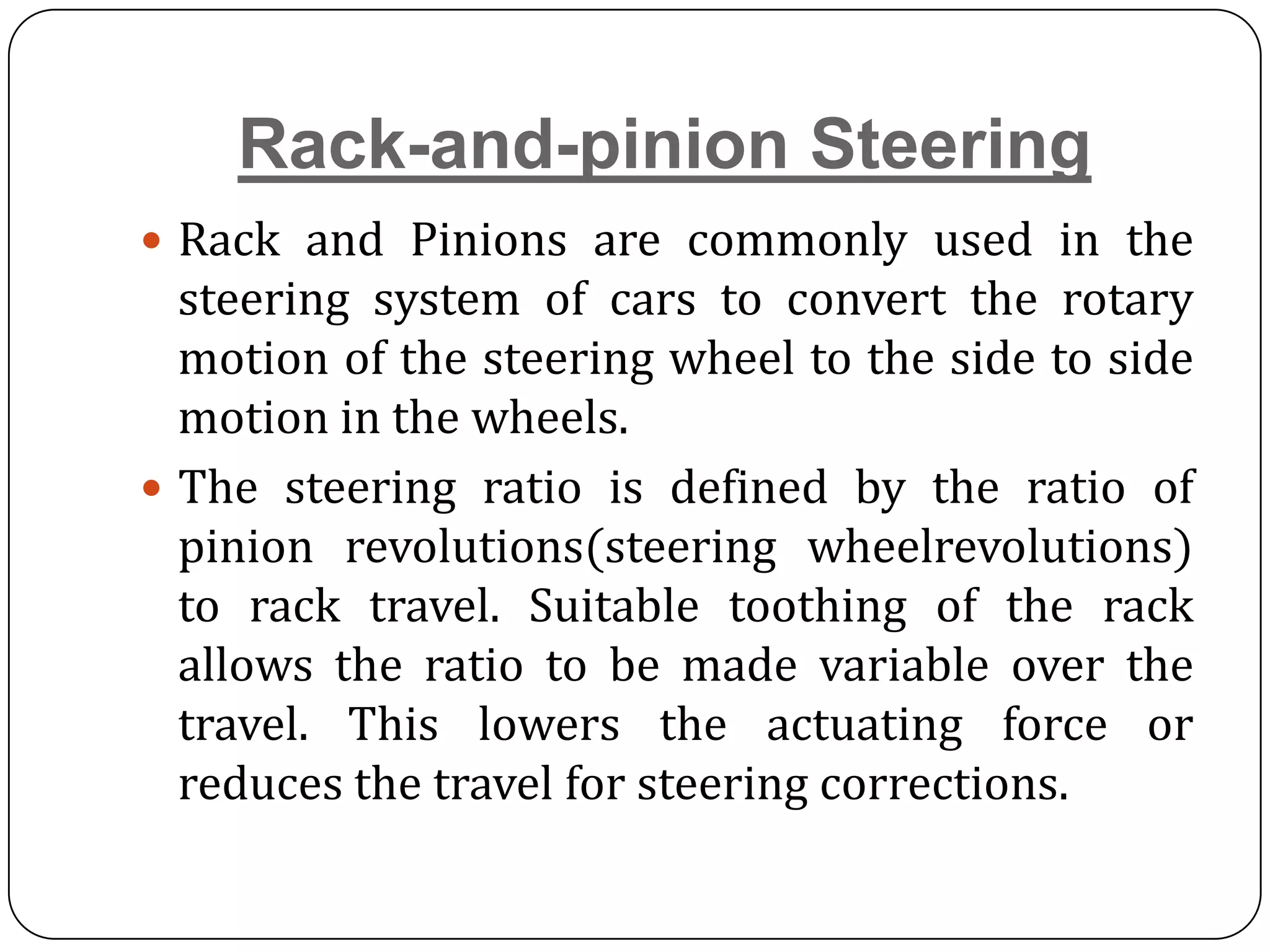 Rack and pinion | PPTX