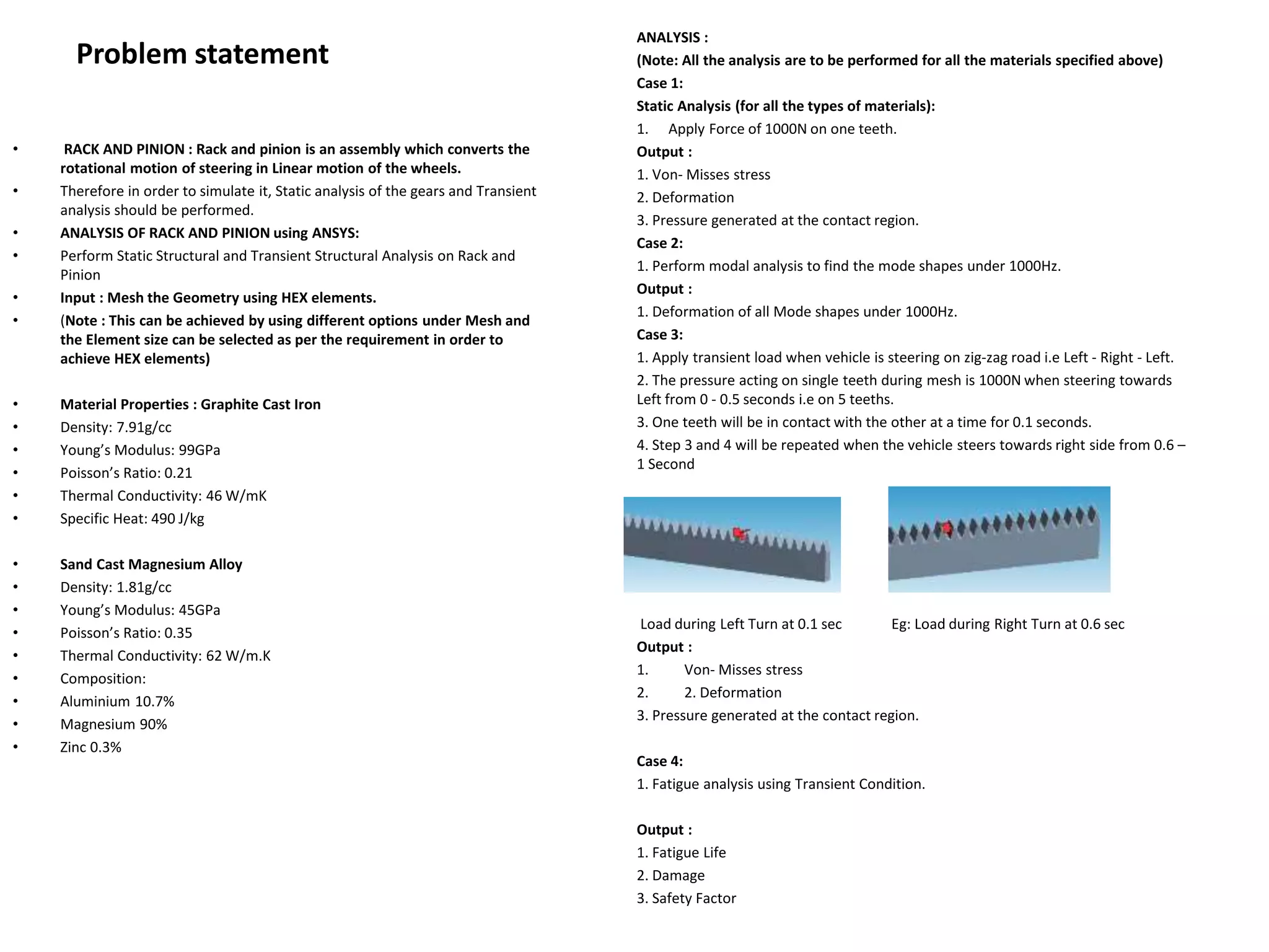 Rack and pinion analysis | PPTX