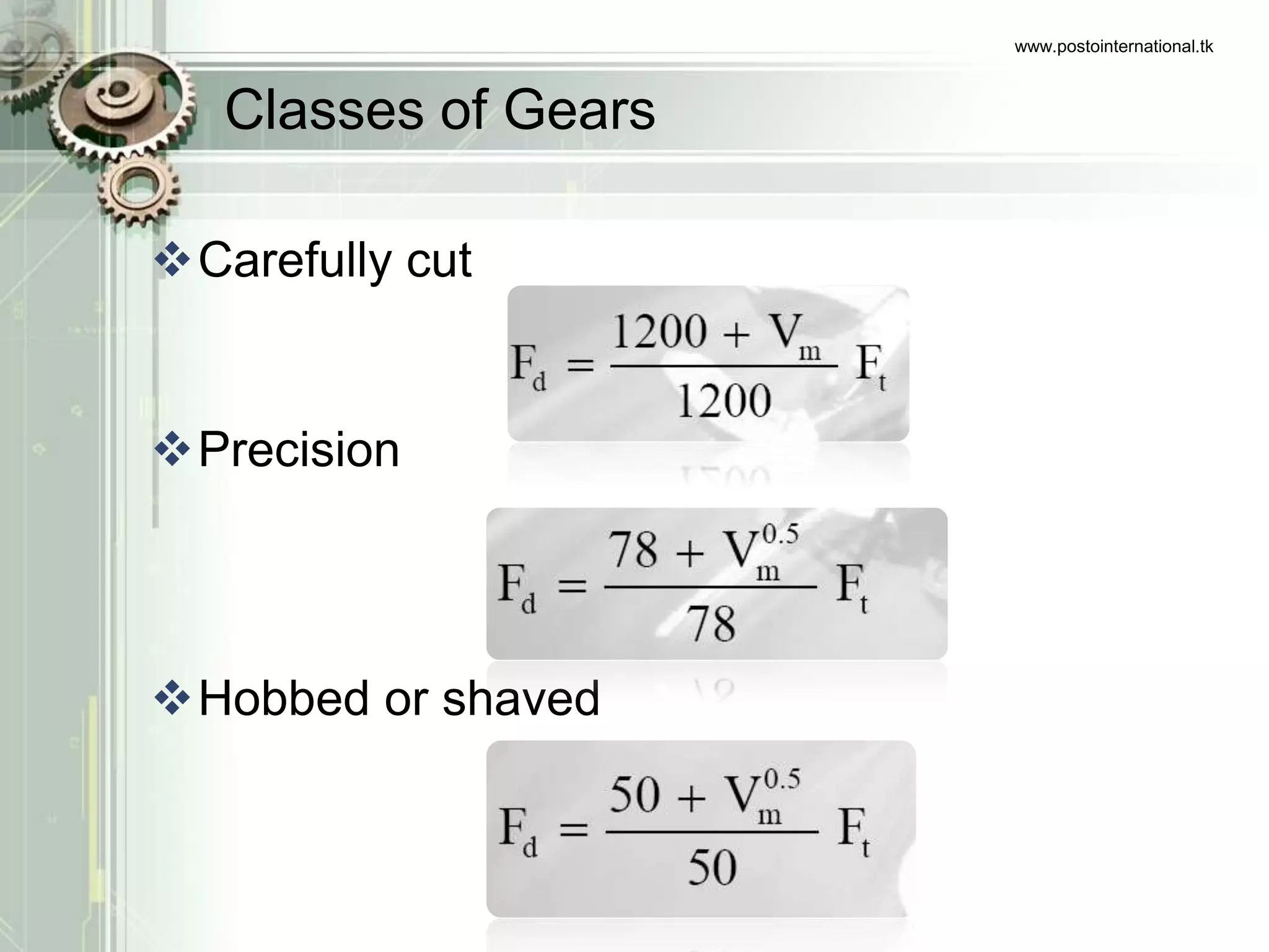 Rack and pinion gear design project. | PPTX