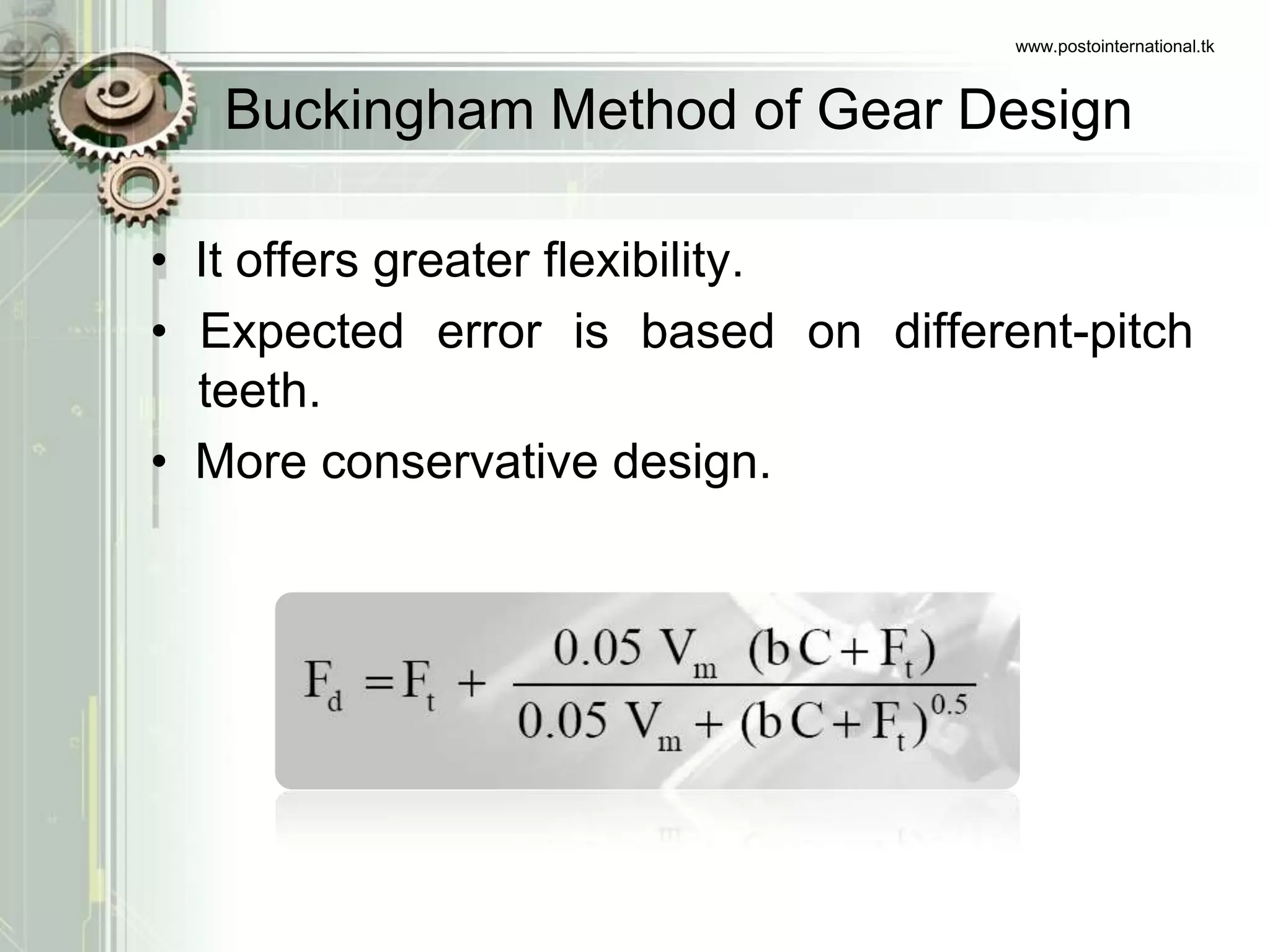 Rack and pinion gear design project. | PPTX