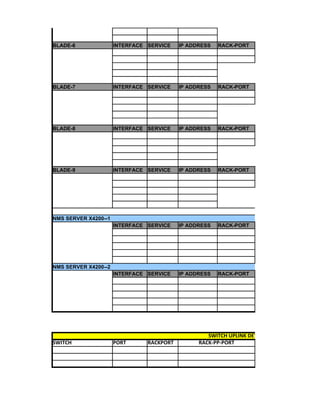 Server Rack Excel Template