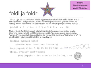 Racket MOOC viikko 5 | PPT