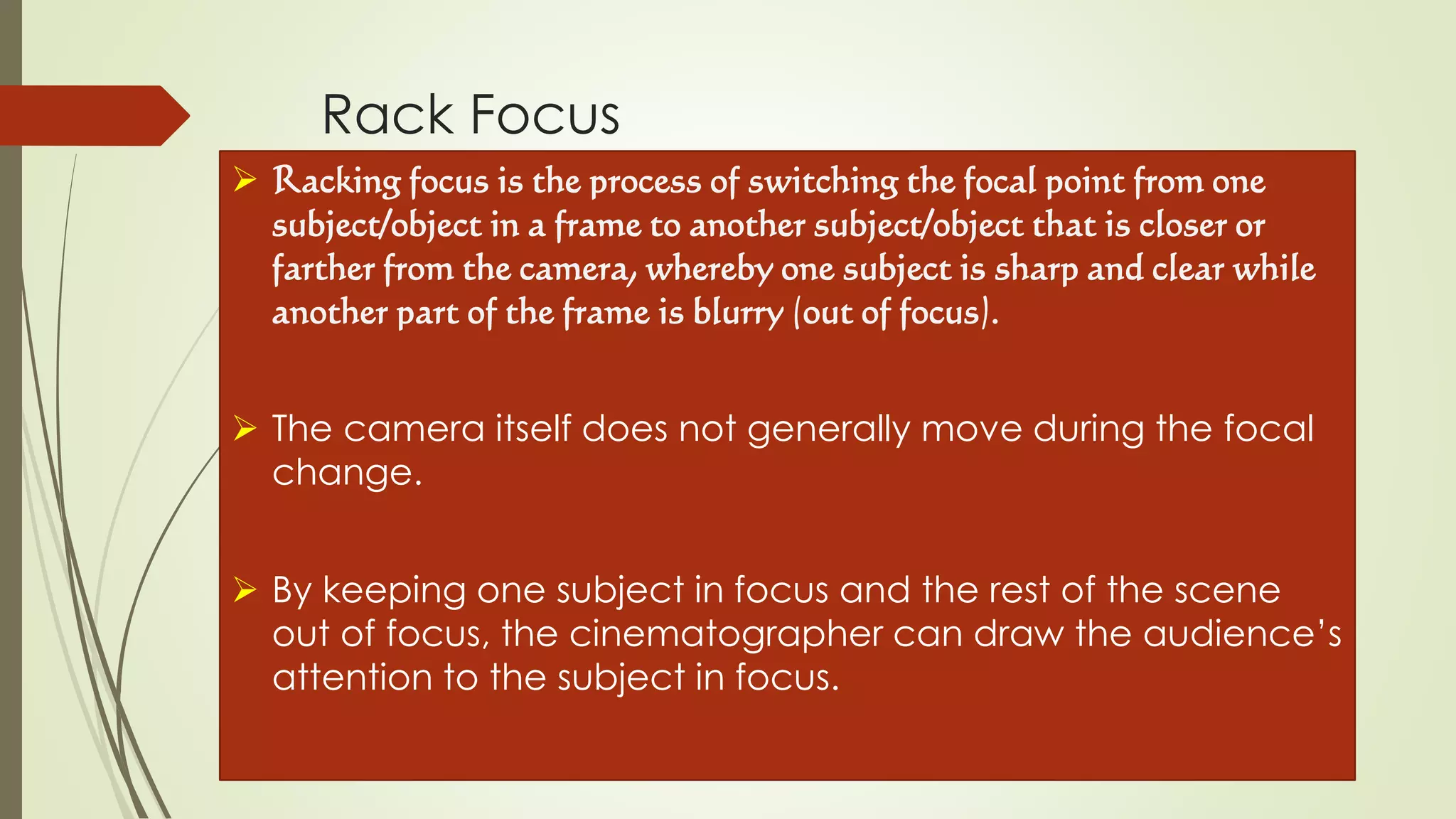 Rack focus | PPT