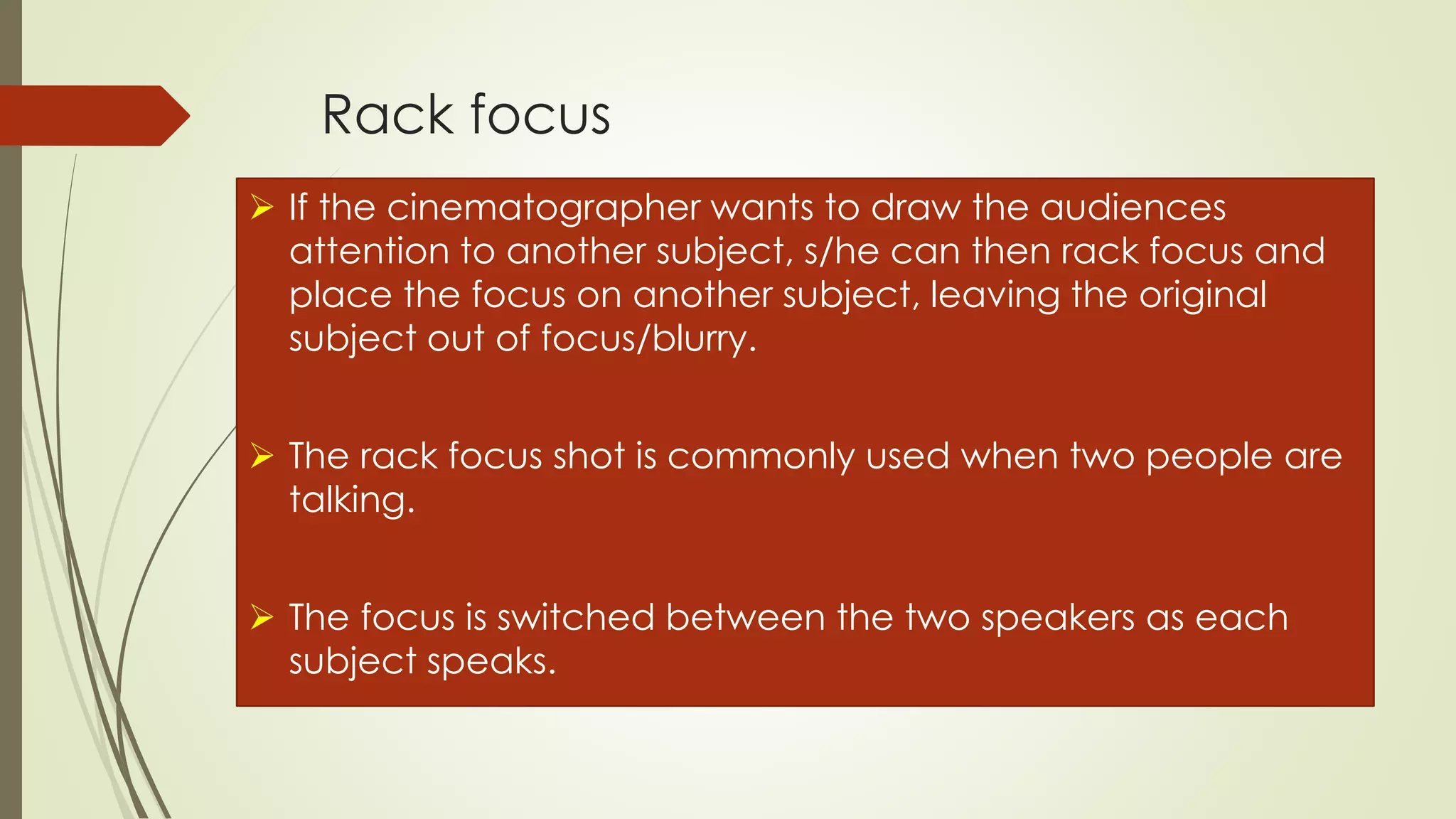 Rack focus | PPT | Free Download