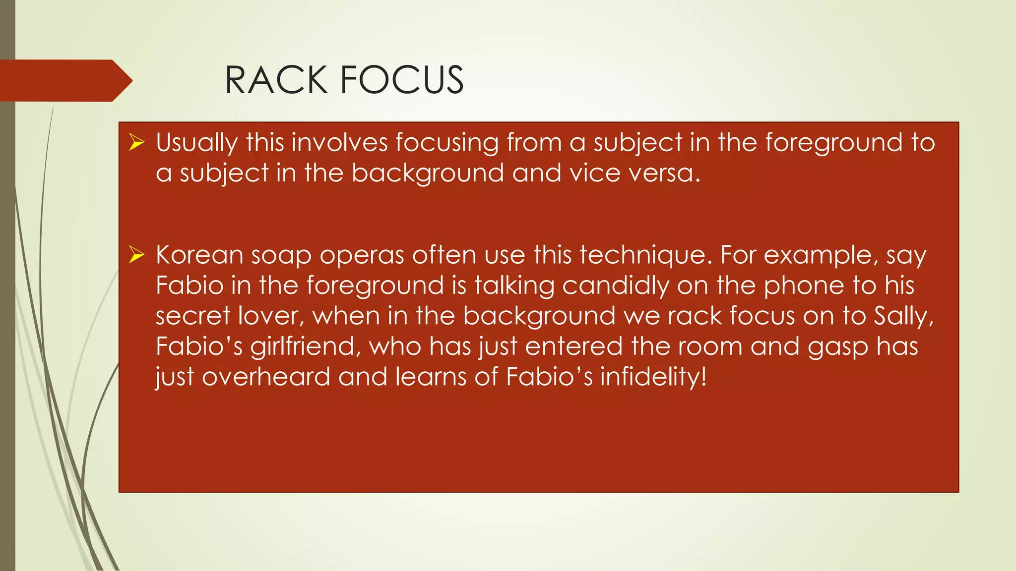 Rack focus | PPT