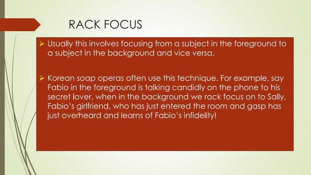 Rack focus | PPT