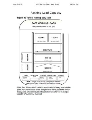 Racking Safety Audit Report -CSCL | PDF