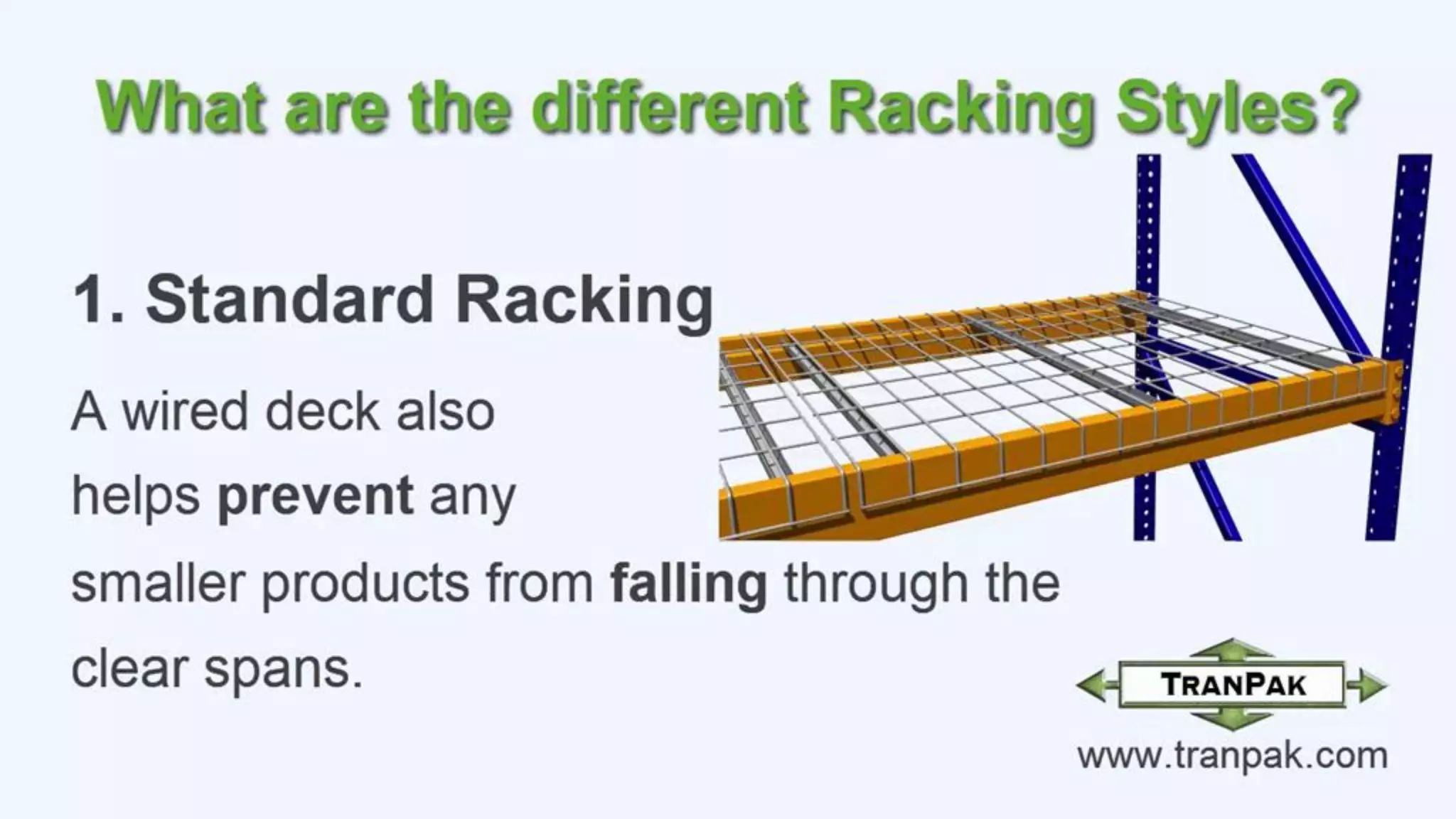 Pallet Racking Styles & Systems - TranPak | PPT