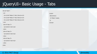 #SPSTC Maximizing the SharePoint User Experience with Free 3rd Party jQuery Libraries | PPT