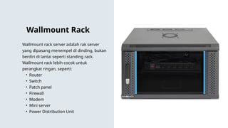 RACK SERVER pada Data CEnter. Penjelasan | PPTX