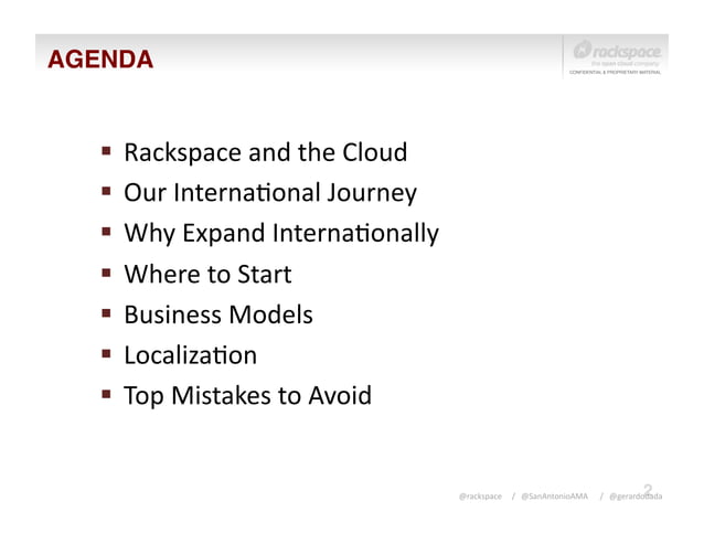 Rackspace-Marketing & Strategy for International Expansion | PPT