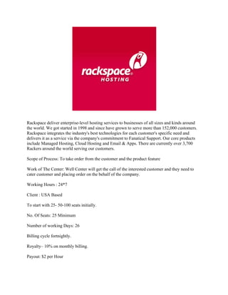 Rackspace live chat support process | PDF