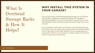 Rack your garage overhead storage racks | PPT