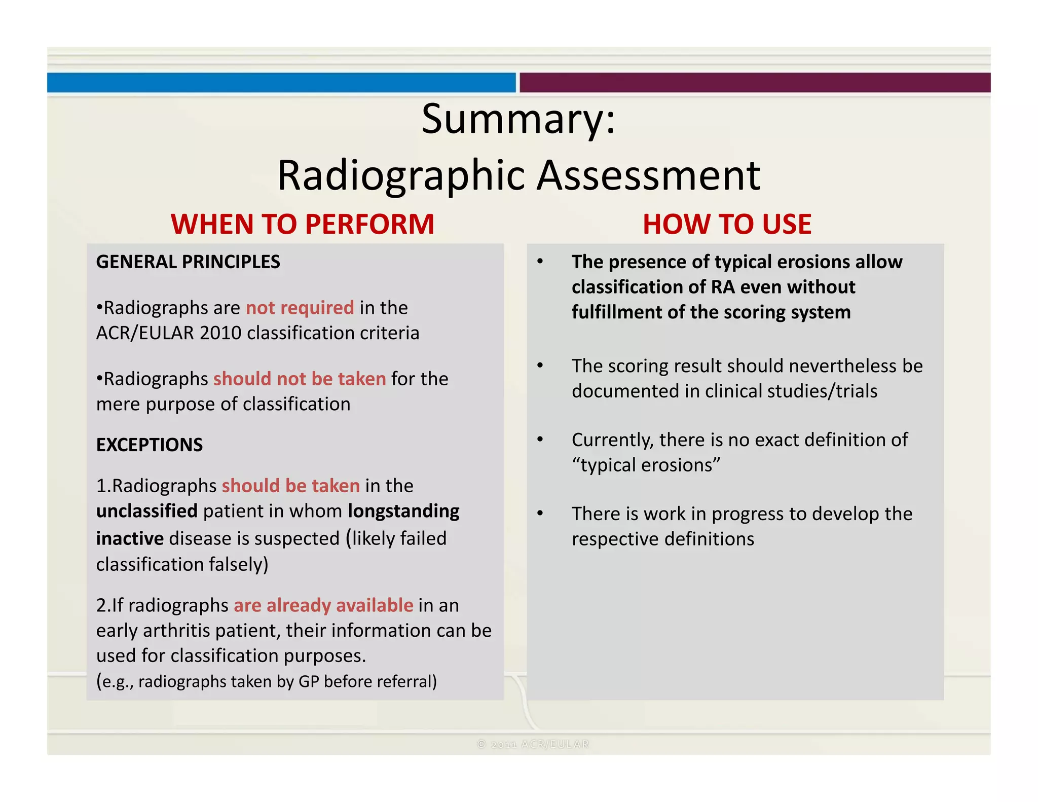 2010 ACR/EULAR Criteria for RA | PDF